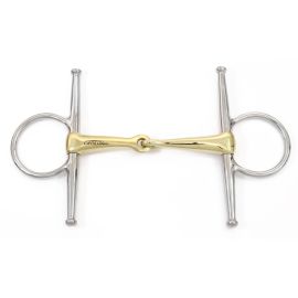 Full Cheek German Silver Single Joint Snaffle Bit - The Stagecoach West